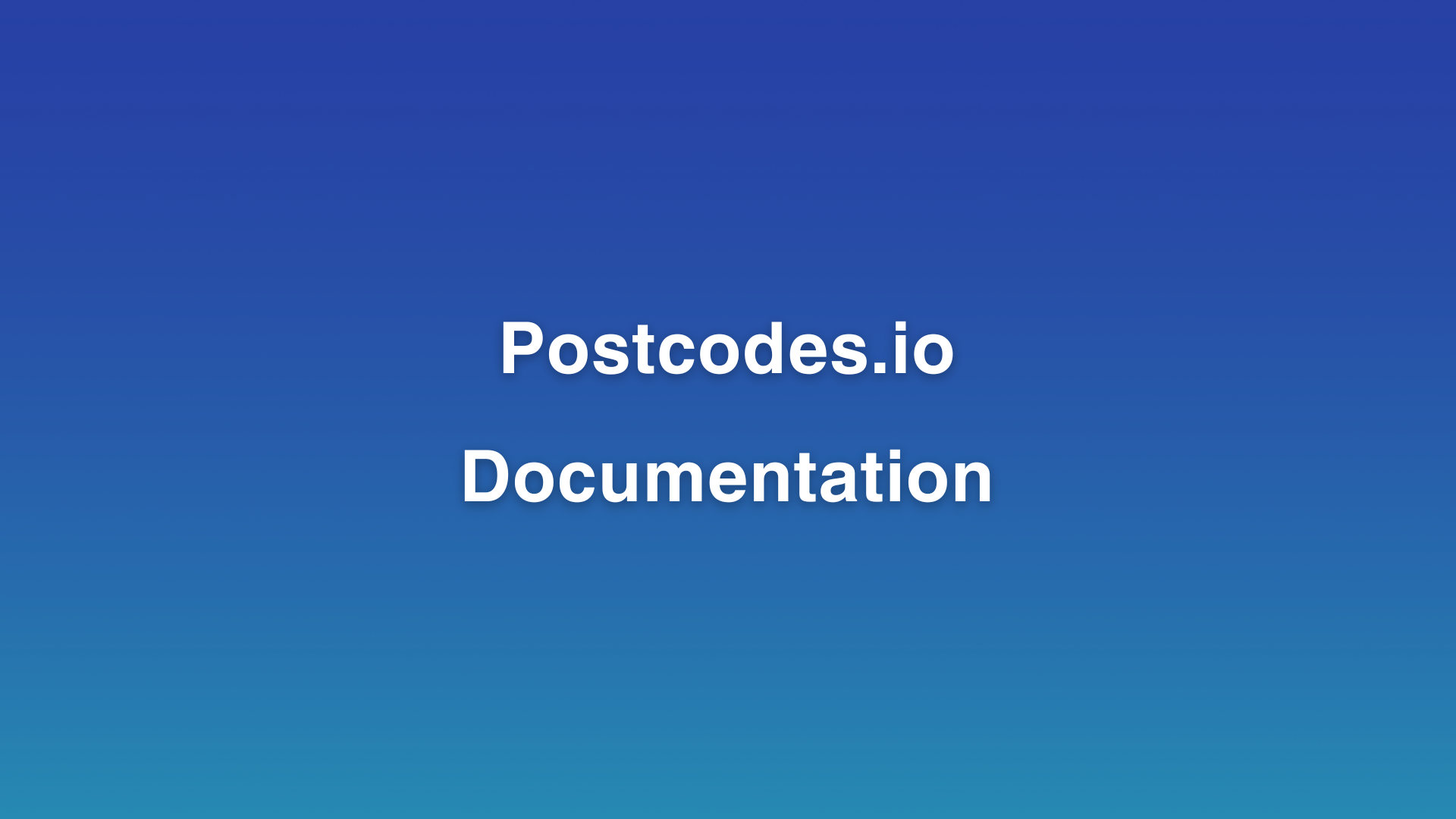 A New Look for Postcodes.io